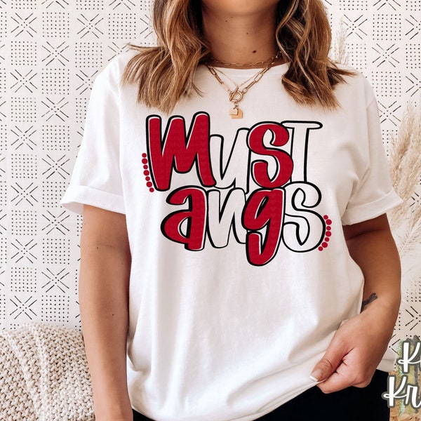 Mustangs Team Logo Svg - Etsy