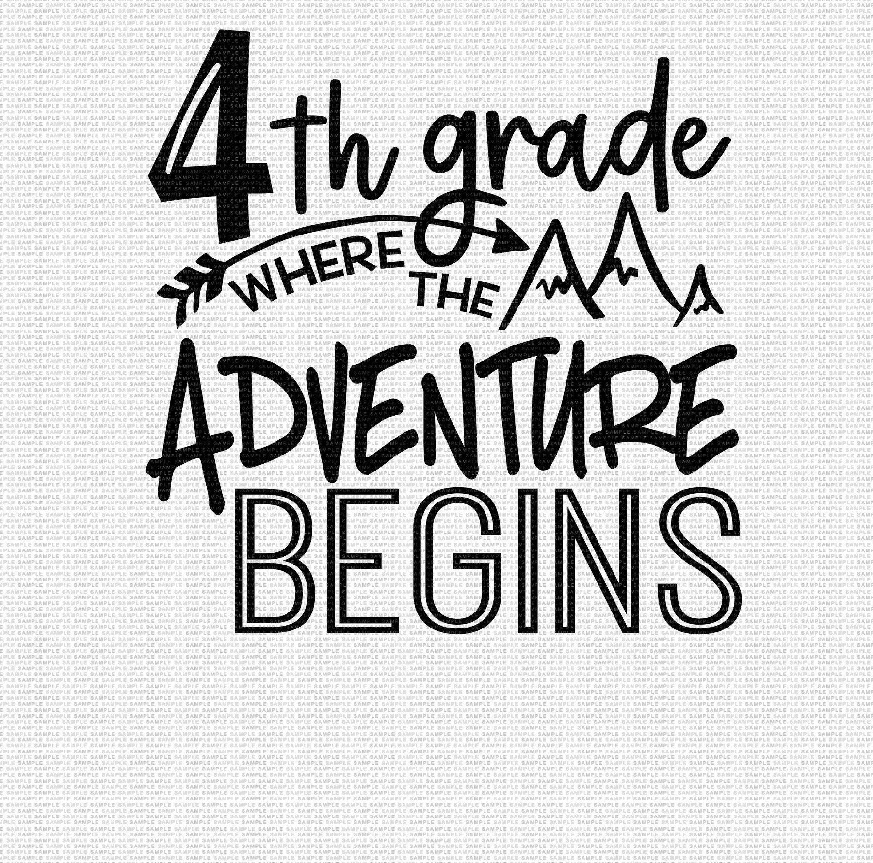 4th Grade Where the Adventure Begins Svg 4th Grade Svg Back to - Etsy