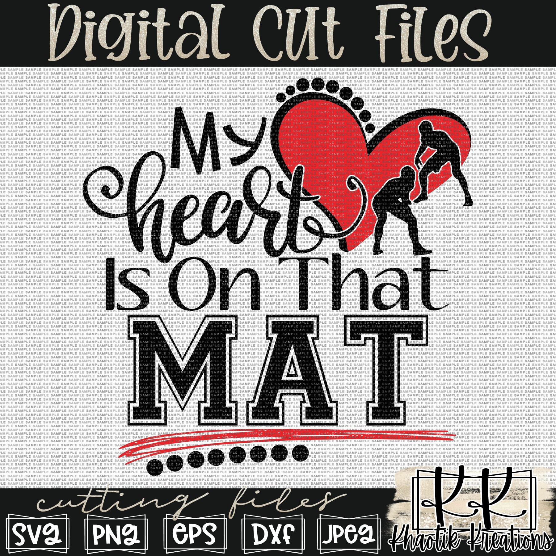 My Heart is on That Mat Svg, Wrestling Svg, Wrestling Mom Svg ...