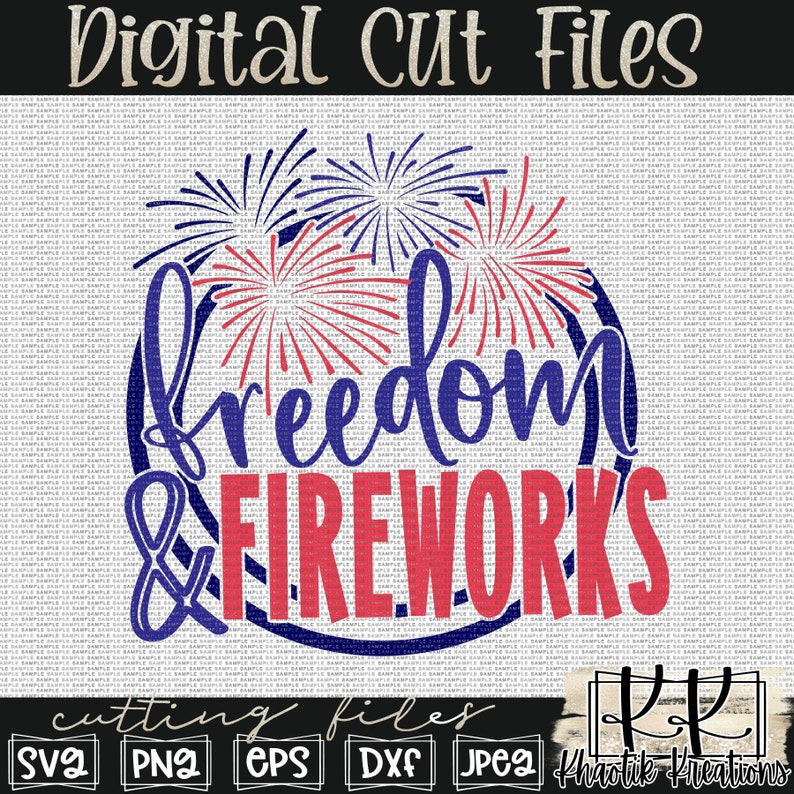 Freedom and Fireworks Svg 4th of July Svg Independence Day - Etsy