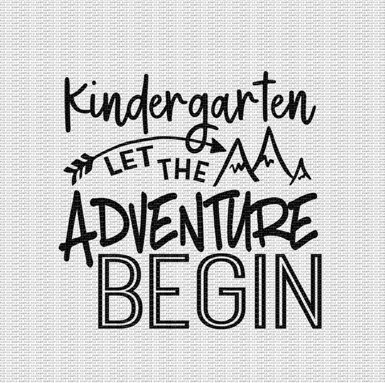Kindergarten Let the Adventure Begin Svg Kindergarten Svg Back | Etsy