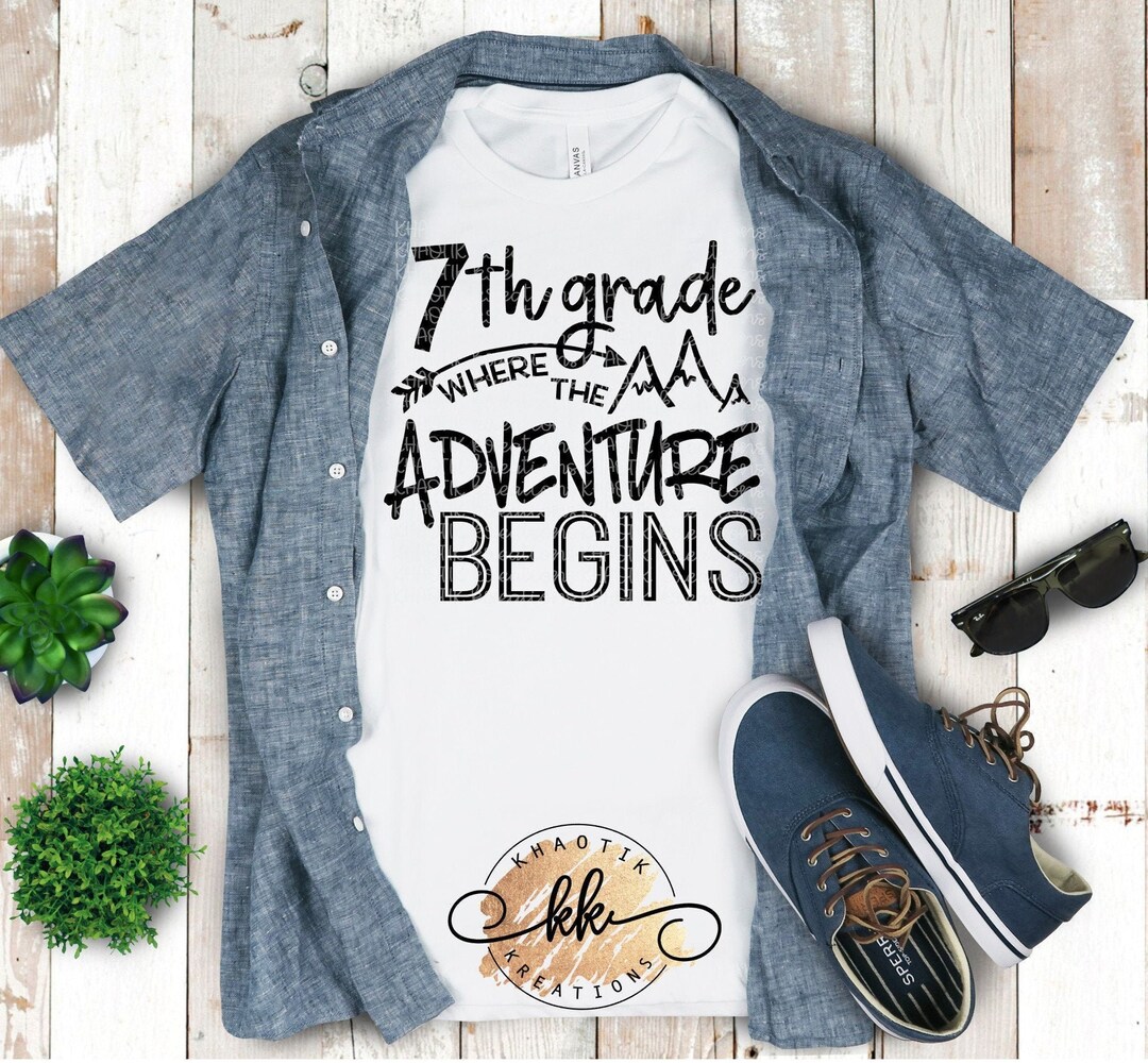 7th Grade Where the Adventure Begins 7th Grade Svg Back to School Svg ...