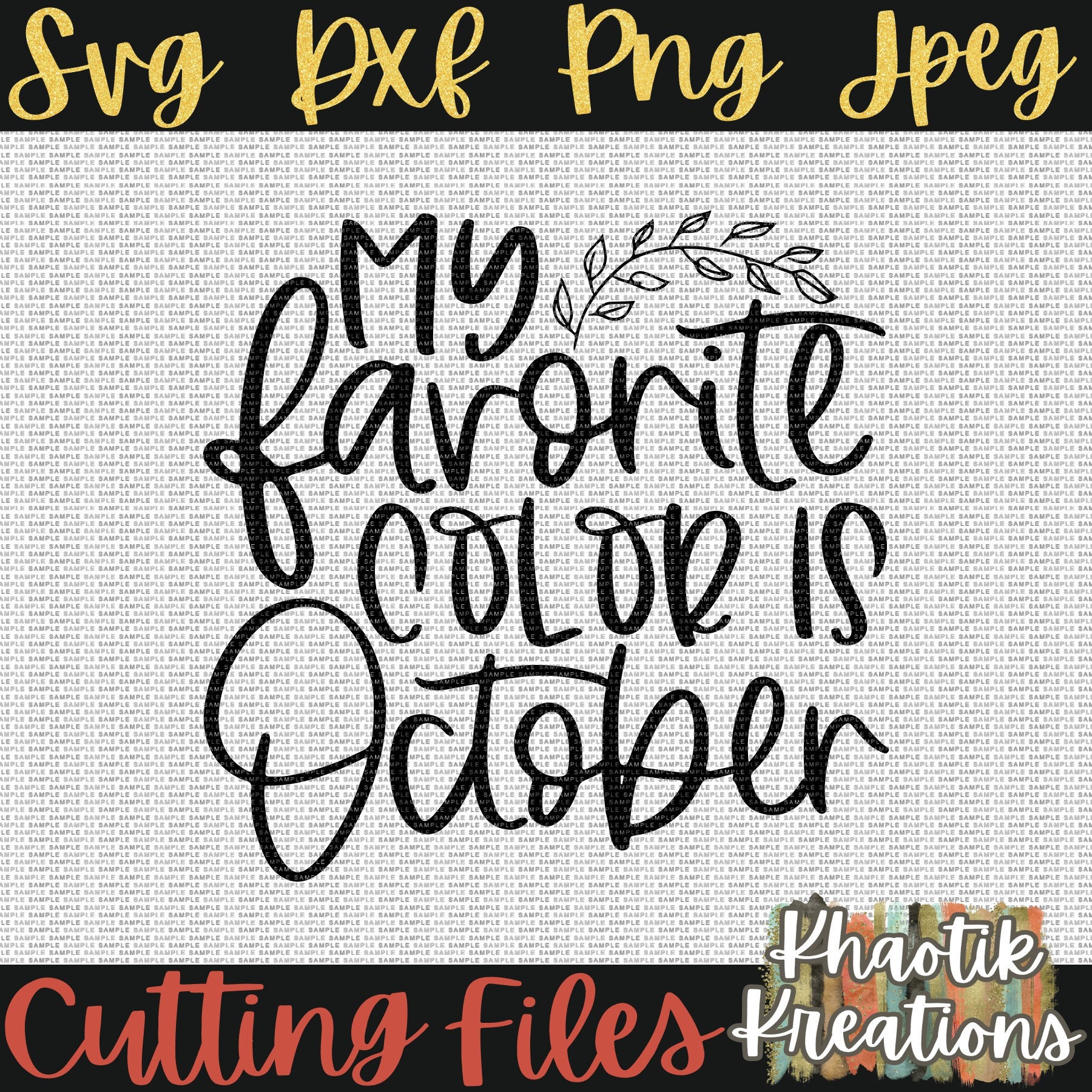 My Favorite Color is October Svg Fall Svg Autumn Svg Fall - Etsy
