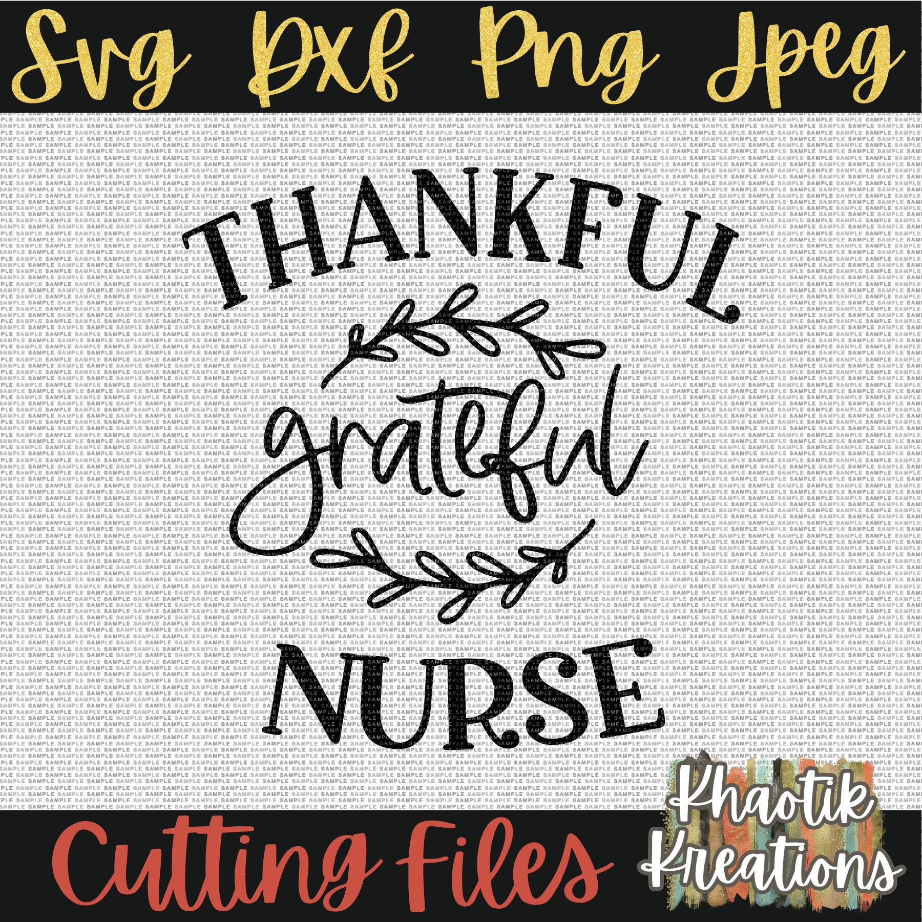Thankful Grateful Nurse Svg Nurse Svg Thankful Svg Fall Nurse Quote Svg ...