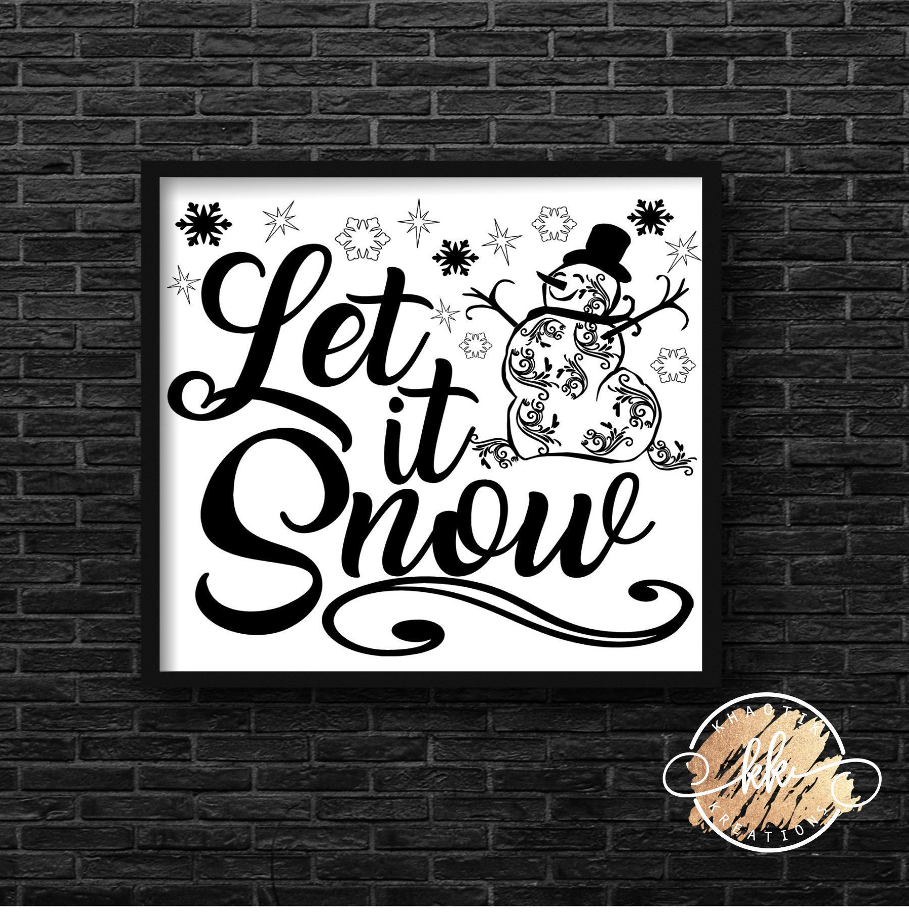 Let it Snow Svg Christmas Svg Snowman Svg Christmas Svg | Etsy