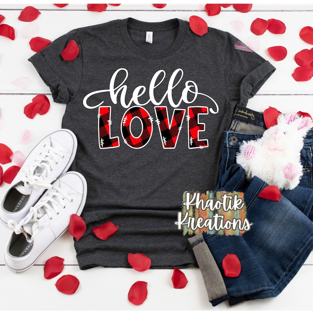 Hello Love Svg, Valentines Svg, Valentines Day Svg, Valentine Buffalo ...