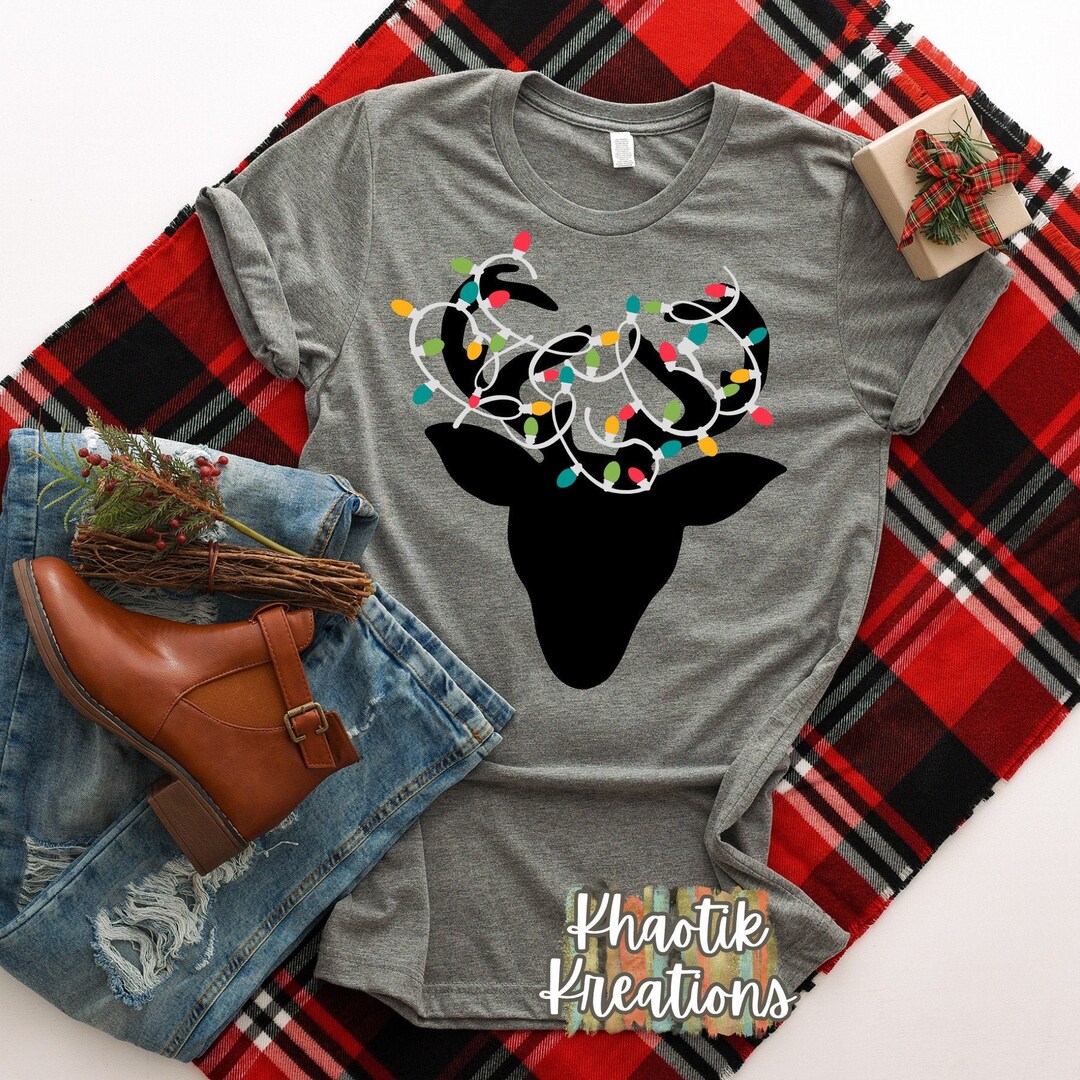 Christmas Deer Svg Christmas Svg Reindeer Svg Reindeer Antler Lights ...