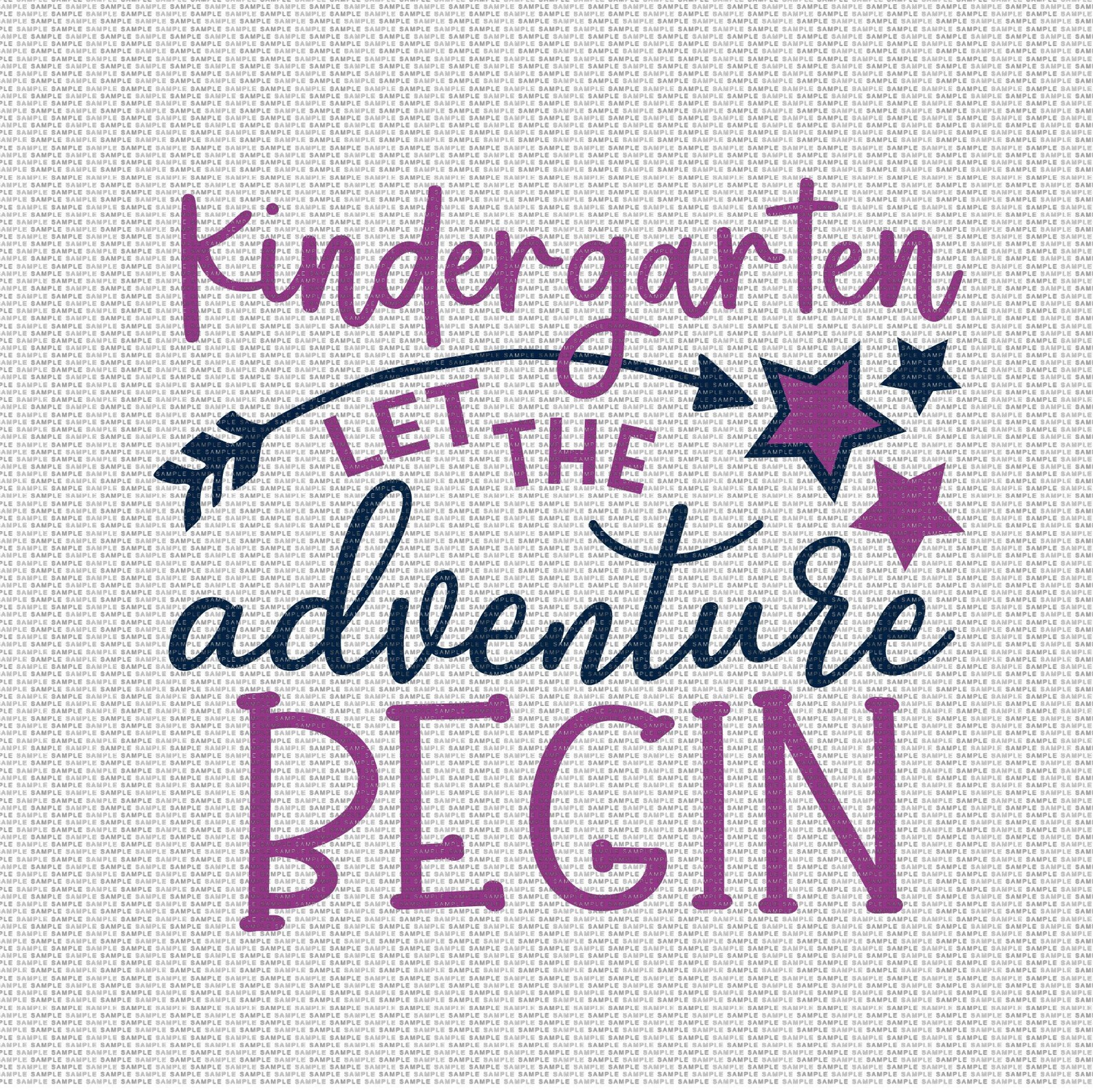 Kindergarten Let the Adventure Begin Svg Kindergarten Svg Back | Etsy