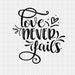 Valentine's Day Svg Love Never Fails Svg Love Quote Svg Love Svg ...