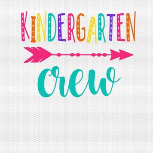 Kindergarten Crew Svg, Kindergarten Svg, Back to School Svg, First Day ...