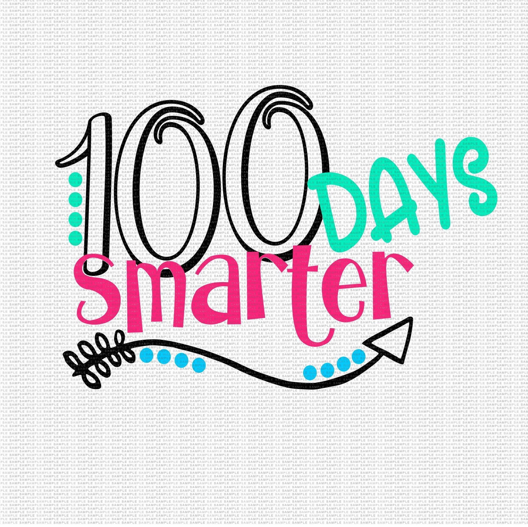100 Days Smarter Svg 100 Days Of School Svg School Svg Svg Etsy