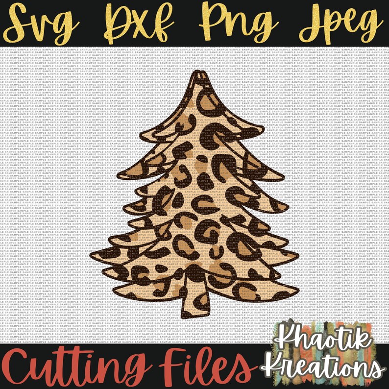 Leopard Christmas Tree Svg, Christmas Svg, Cuttable Leopard Christmas ...