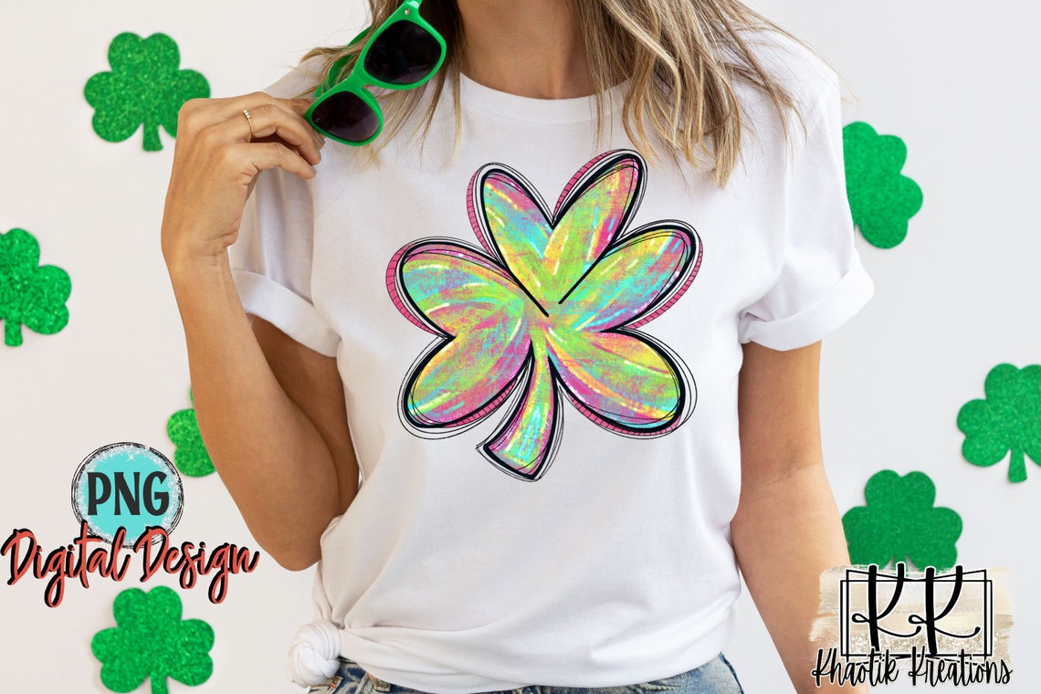 Rainbow Clover Png St Patricks Day Png Abstract Clover Png - Etsy