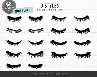 Eyelashes SVG Bundle Lashes SVG Eyes SVG Pack Cut File Eyelashes ...