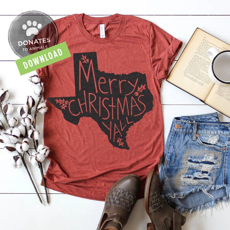 Texas Christmas Card - Etsy