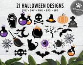 21 Halloween Clipart Bundle Halloween SVG Bundle Cute - Etsy