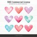 Watercolor Heart PNG Bundle Watercolor Heart PNG Pack | Etsy