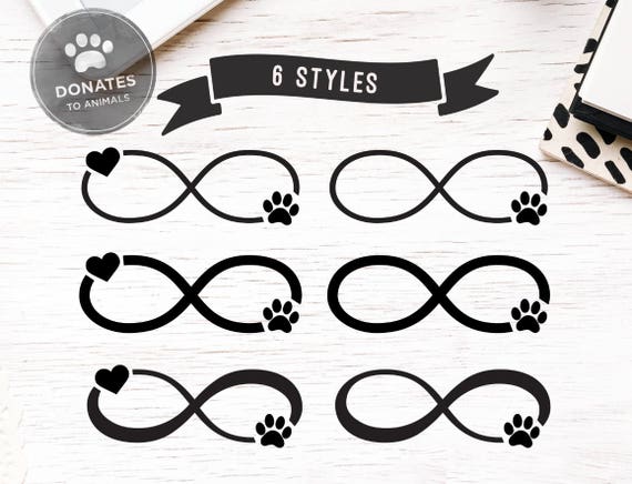 Infinity Paw Print SVG Bundle Paw on Infinity SVG Pack | Etsy