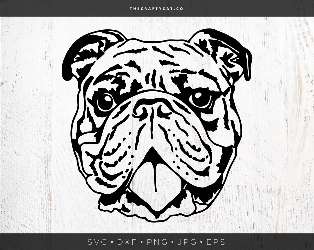 Bulldog SVG File for Cricut | Bulldog Face Svg Dog Svg | Bulldog Png ...