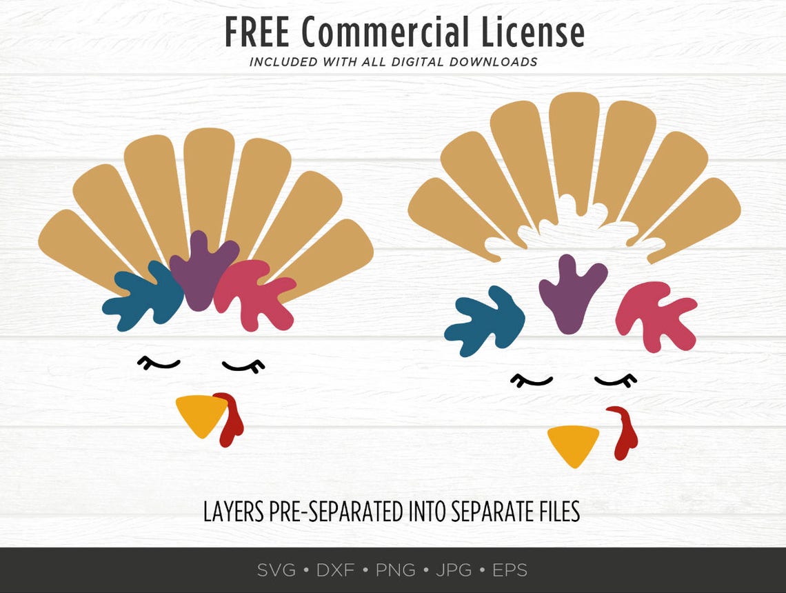 Turkey Face SVG Turkey SVG Thanksgiving SVG Christmas - Etsy
