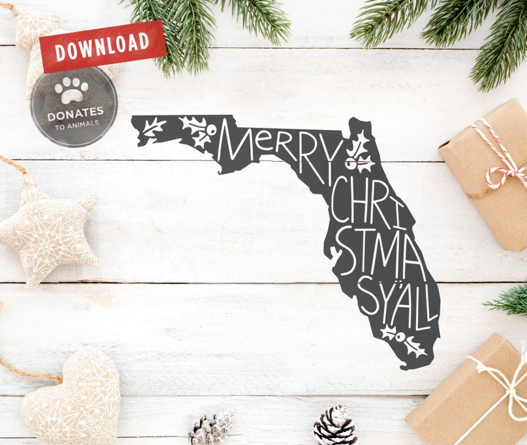 Florida Christmas SVG | Florida SVG | FL Christmas Svg | State of ...