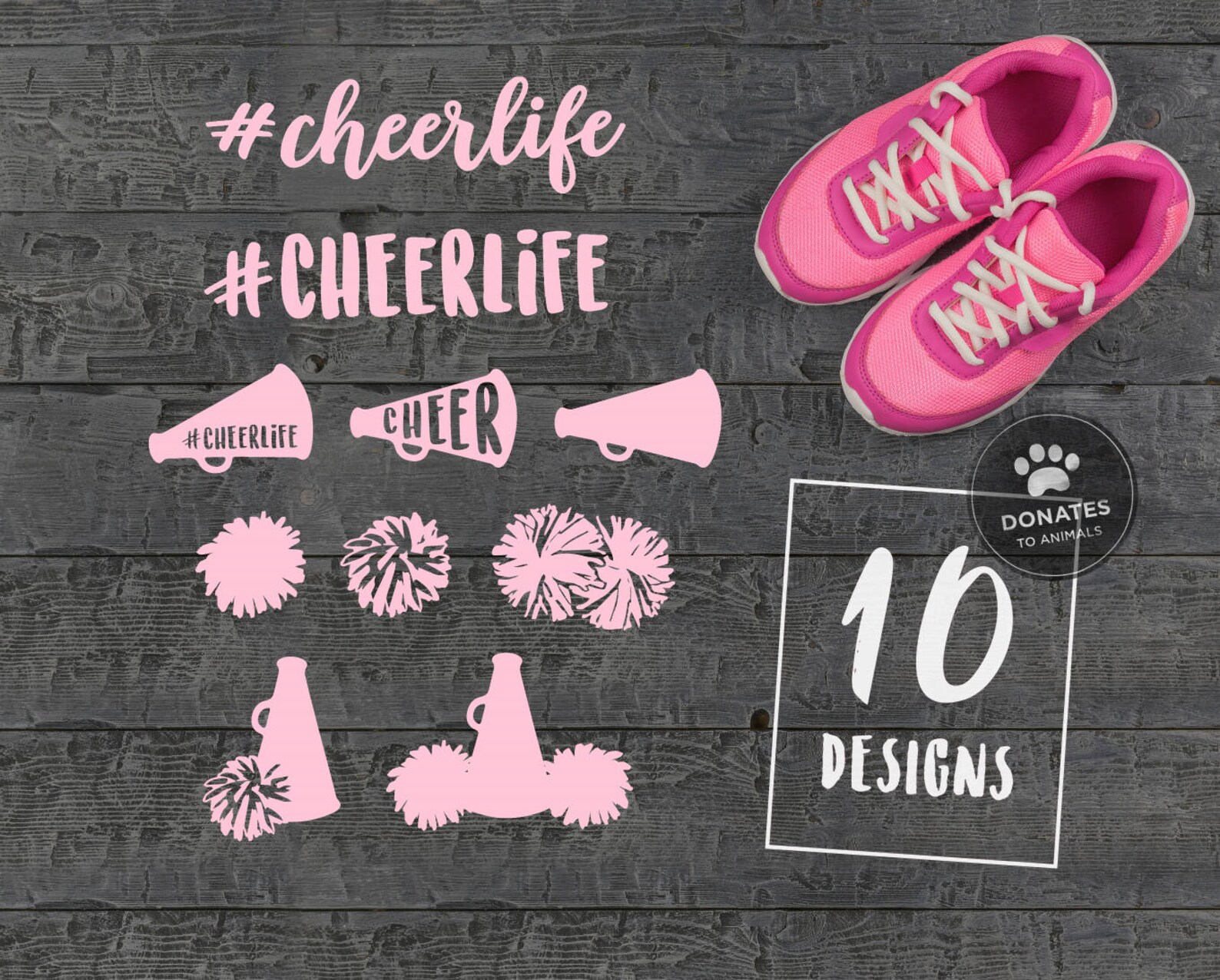 Cheerlife Cut File Bundle | #cheerlife SVG Bundle Pom Poms Svg Cheer ...
