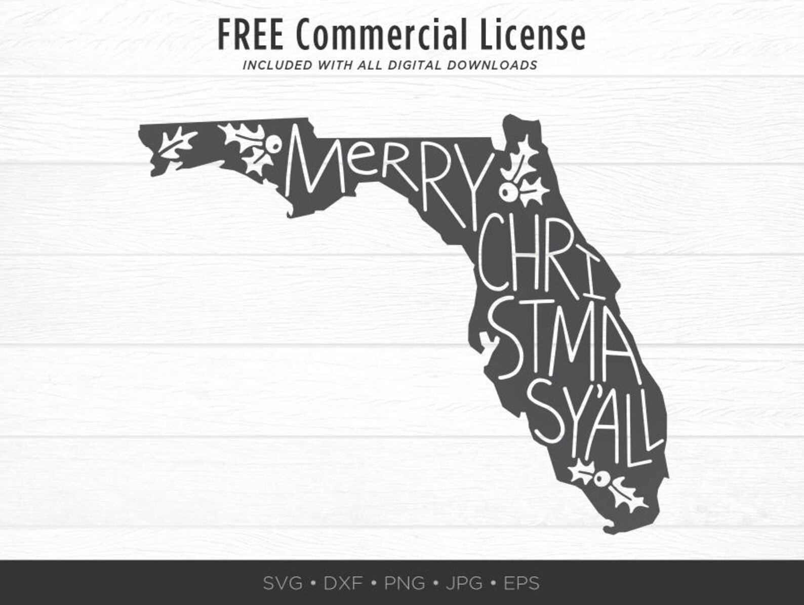 Florida Christmas SVG Florida SVG FL Christmas Svg State | Etsy