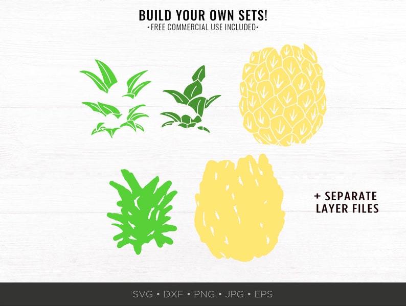Pineapple SVG Bundle Summer SVG Pineapple Clipart Pineapple - Etsy