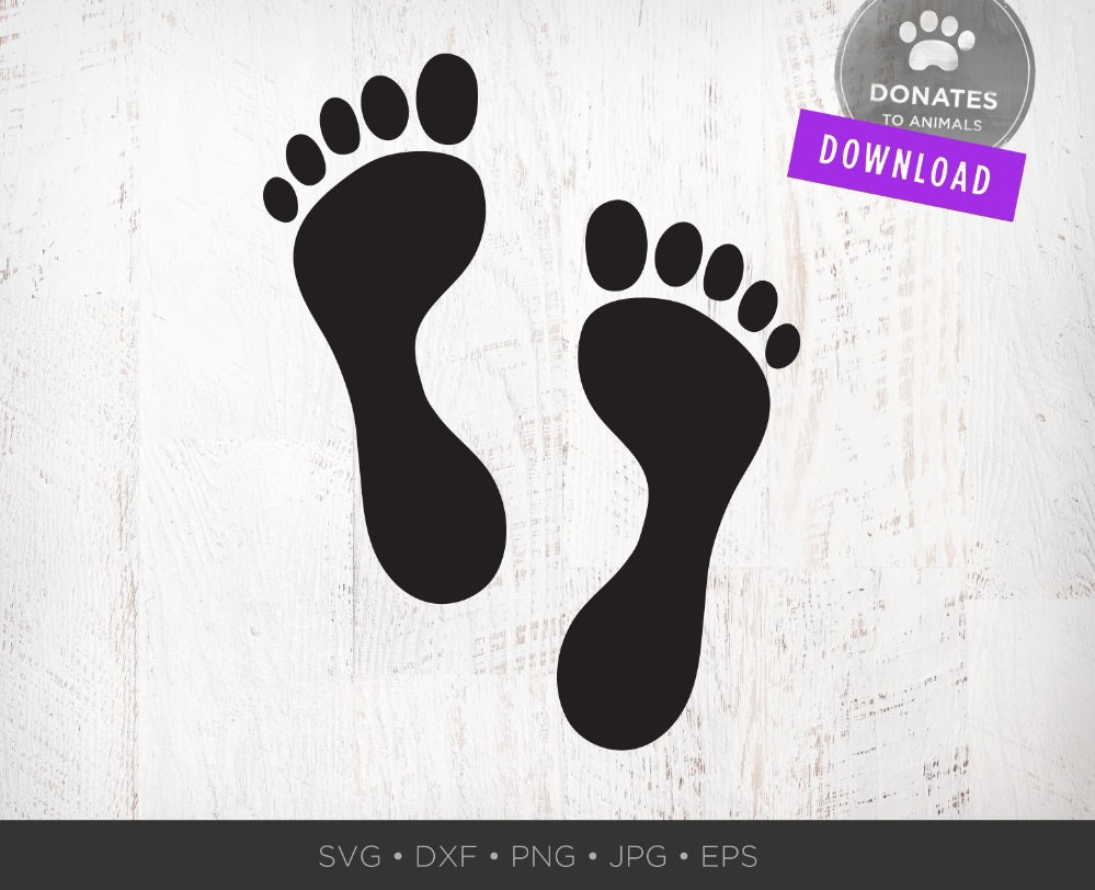 Footprints SVG Feet SVG Beach SVG Files Baby Footprints - Etsy