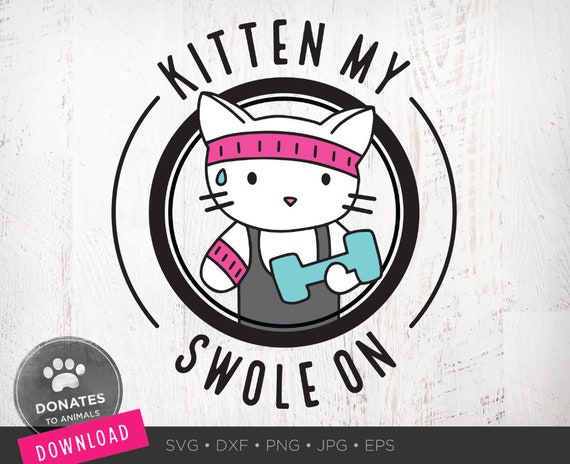 Kitty Workout SVG EPS PNG Scrapbooking Papercraft etna.com.pe