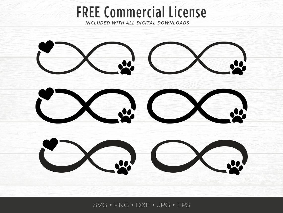 Infinity Paw Print SVG Bundle Paw on Infinity SVG Pack - Etsy