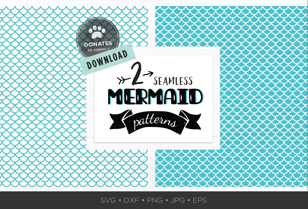 Mermaid SVG | Mermaid Digital Paper | Mermaid Scales SVG | Seamless ...