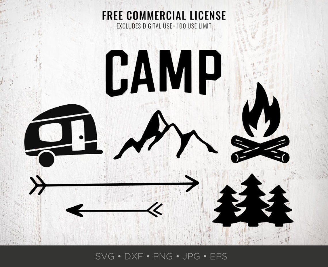 7 Icons Camping SVG Bundle Camp SVG Bundle Camper Svg Pack - Etsy