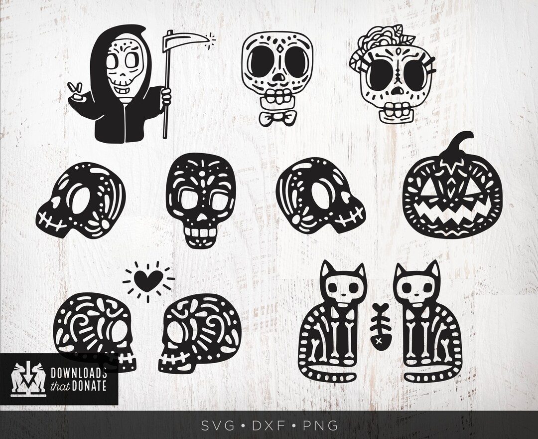 Day of the Dead SVG Bundle | Halloween Svg Bundle | Skulls Png Bundle ...