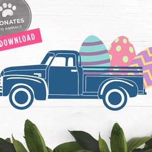 Easter SVG | Easter Clipart | Truck With Eggs SVG | Easter Truck SVG ...