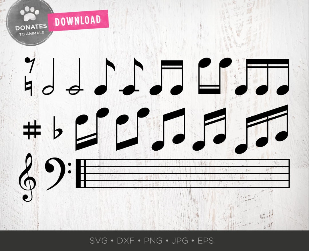 Music SVG Bundle | Music Notes SVG Musical Notes Cut File for Cricut ...