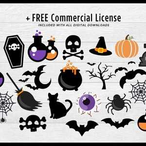 21 Halloween Clipart Bundle | Halloween SVG Bundle Cute Halloween Clip ...