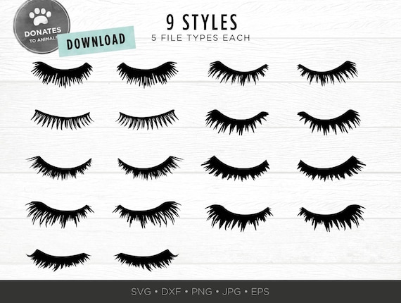 Eyelashes SVG Bundle Lashes SVG Eyes SVG Pack Cut File | Etsy Canada