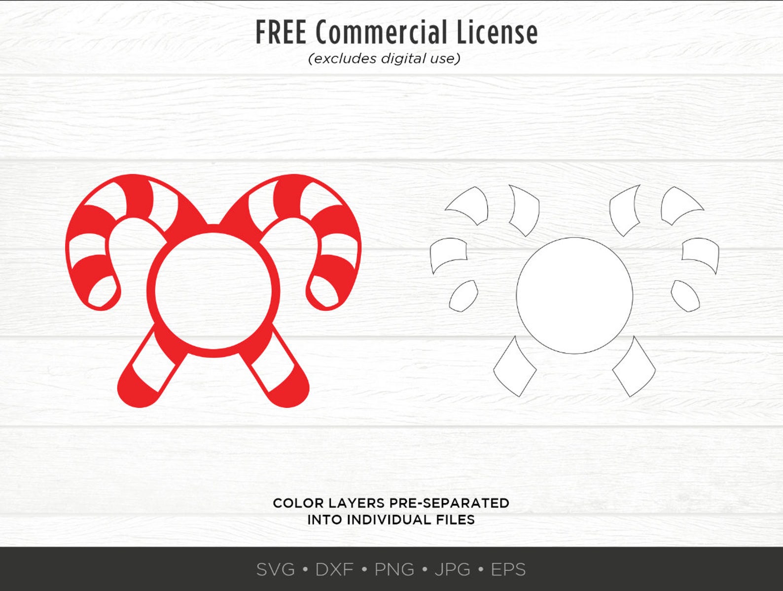 Christmas Monogram Frame SVG Holiday Circle Monogram SVG - Etsy