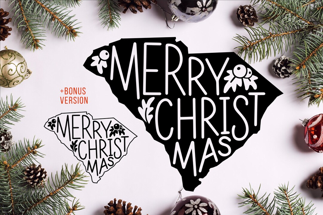 South Carolina Christmas SVG | SC Christmas Svg | Southern Holiday Svg ...