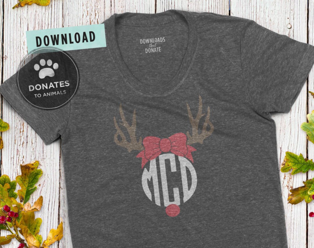 Rudolph SVG | Rudolph Monogram Frame | Jpg • Eps • Dxf • Png Cut File ...