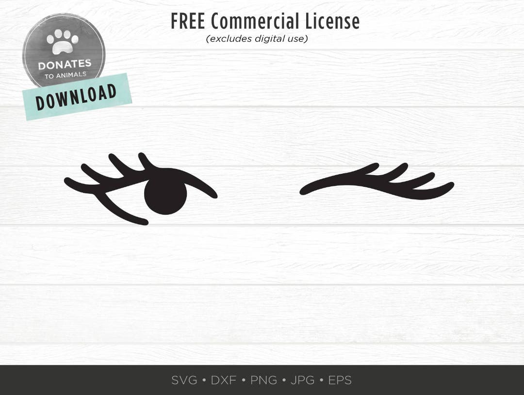 Winking Eyes SVG | Winking Eye Cut File Cuttable | Winking SVG ...