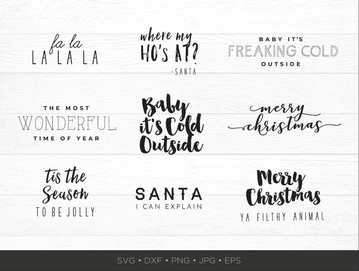 30 Christmas Sayings SVG Bundle | Christmas SVG Pack | Holiday SVG ...