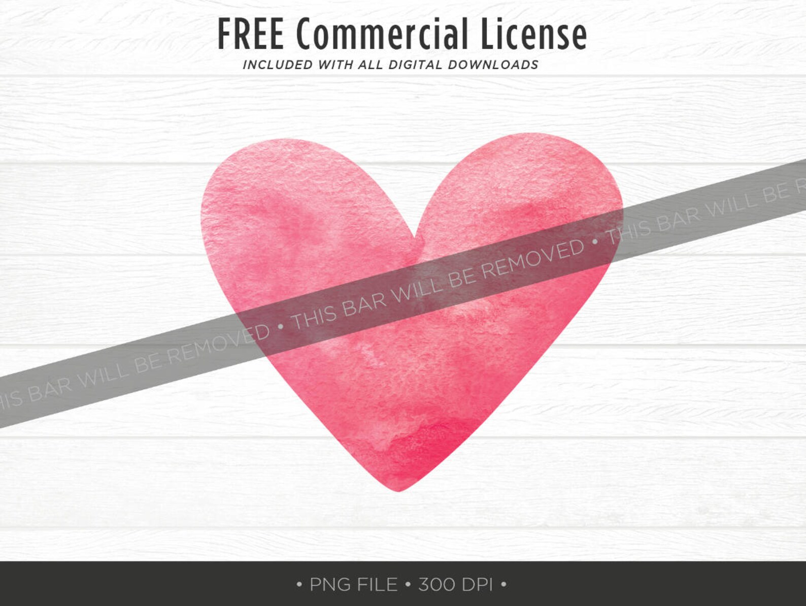 Pink Watercolor Heart PNG Pink Watercolor Heart Clipart - Etsy