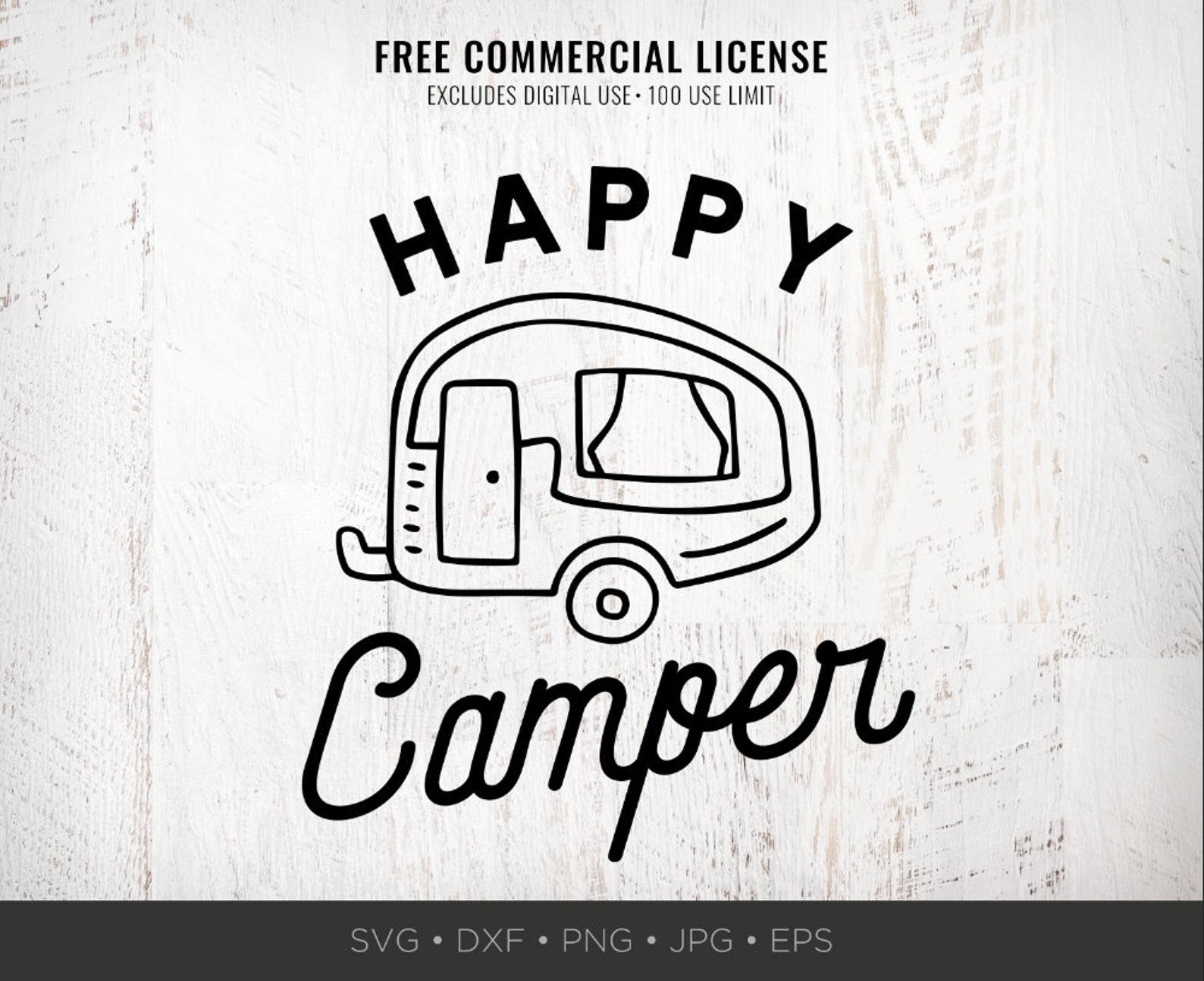 Happy Camper SVG RV Svg Trailer Svg Funny Camping SVG - Etsy