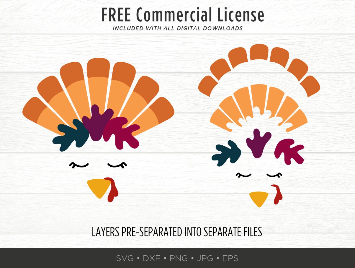 Turkey Face SVG Turkey SVG Thanksgiving SVG Christmas - Etsy