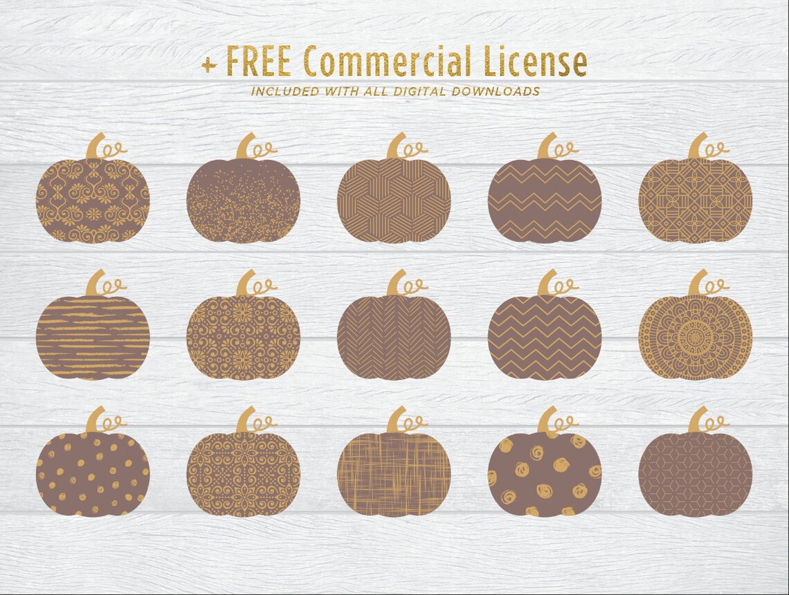 17 Pattern Pumpkin SVG Bundle Decorative Pumpkin SVG Bundle | Floral ...