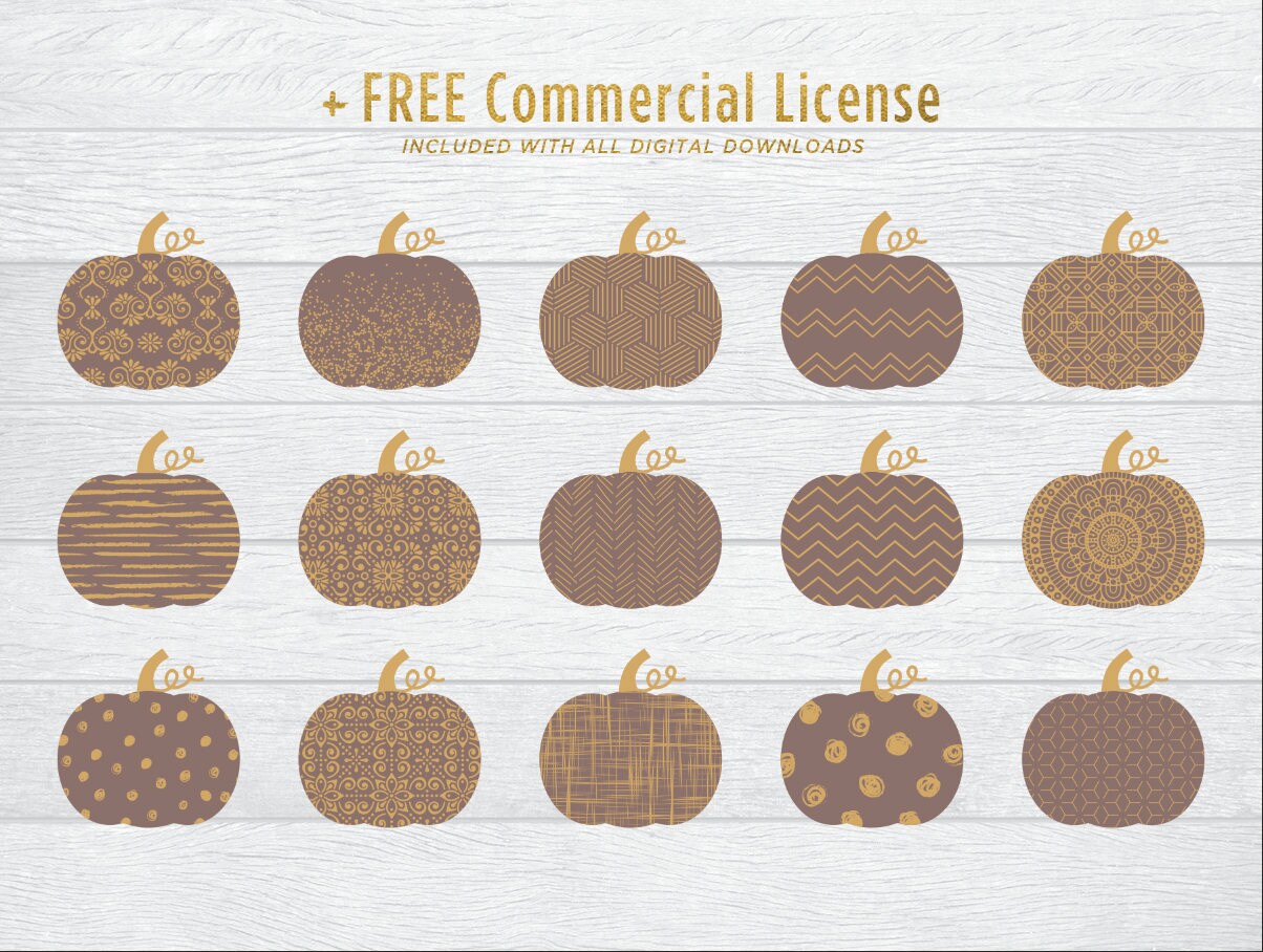 17 Pattern Pumpkin SVG Bundle Decorative Pumpkin SVG Bundle | Floral ...