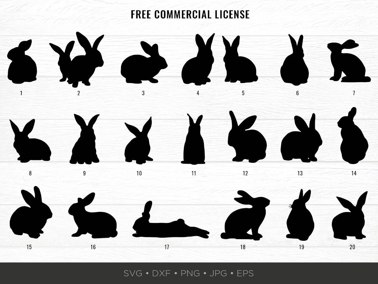 Rabbit SVG Bundle Bunny SVG Bundle Easter Svg Files | Etsy