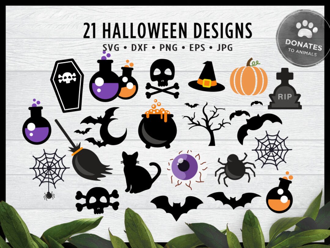 21 Halloween Clipart Bundle Halloween SVG Bundle Cute - Etsy